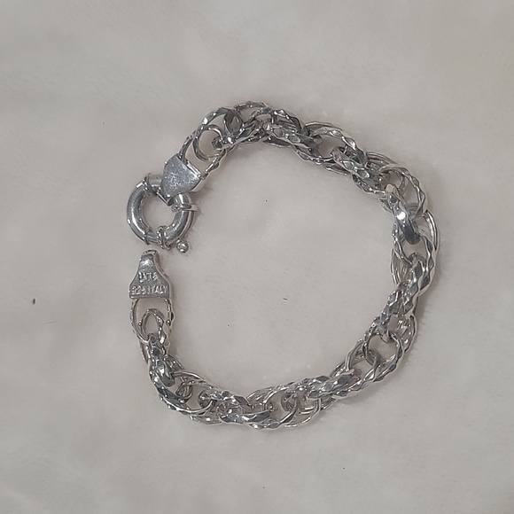 UTC 925 ITALY | Jewelry | Vintage Sterling Silver Chain Link Bracelet ...